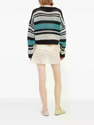 Alanui Striped Open-knit Sweater
