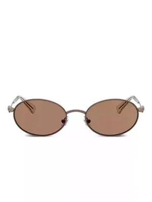 SWAROVSKI Oval-frame Sunglasses - Brown
