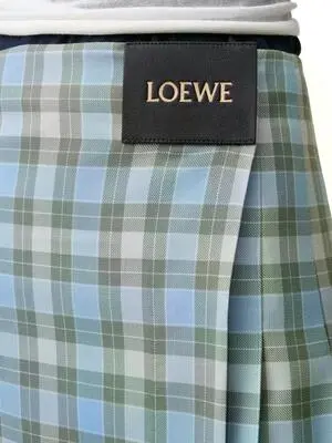 Loewe Pleated Wool-blend Skirt