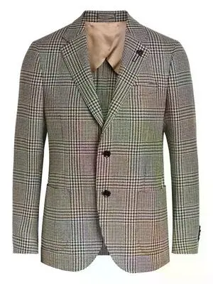 LARDINI Houndstooth Buttoned Blazer