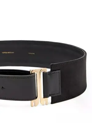 Victoria Beckham Logo-buckle Leather Belt - Black