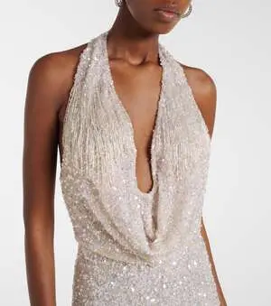 Rachel Gilbert Embellished Bustier Gown