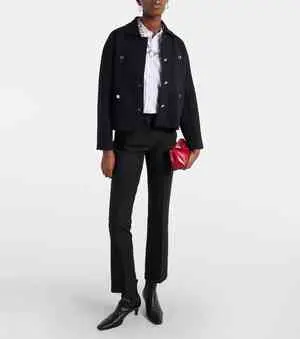 Max Mara Fatina Cropped Straight Pants - Black