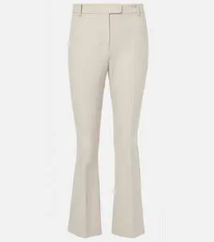 Max Mara S Max Mara Cropped Straight Leg Pants Beige