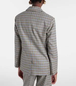 Max Mara Nadia Checked Wool And Cotton Blazer
