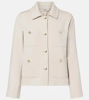 Max Mara Armonioso Cotton-blend Jersey Jacket - White