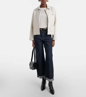 Max Mara Armonioso Cotton-blend Jersey Jacket - White