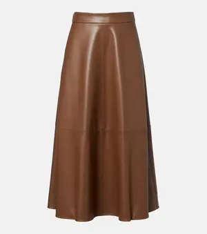 Max Mara Ninfa Paneled Midi Skirt - Brown