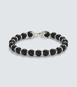 David Yurman Spiritual Beads Sterling Silver Bracelet With Onyx - Black