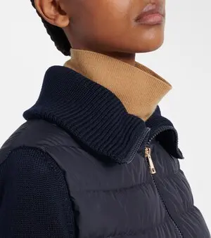 Moncler Paneled Quilted Down Jacket