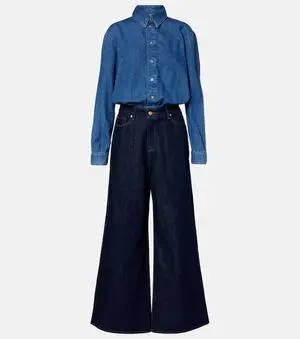 7 For All Mankind Denim Jumpsuit - Blue