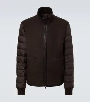 Moncler Reversible Shearling Down Jacket - Brown