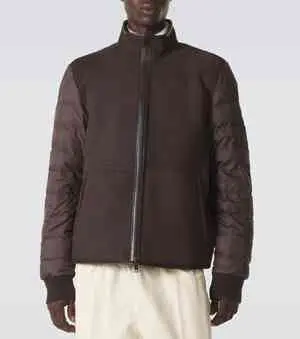Moncler Reversible Shearling Down Jacket - Brown