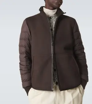 Moncler Reversible Shearling Down Jacket - Brown