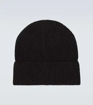 Moncler Archivio Ribbed-knit Cotton Beanie - Black