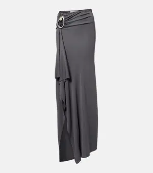 Christopher Esber Orica Embellished Jersey Maxi Skirt - Blue