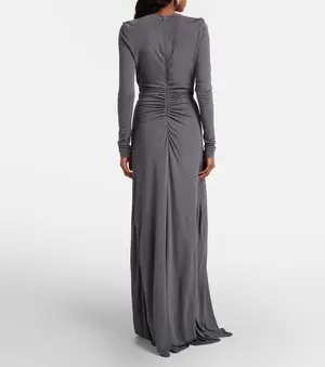 Christopher Esber Orica Embellished Jersey Maxi Dress - Blue