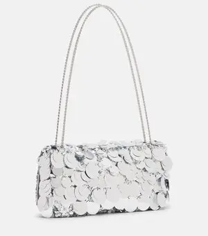 Rabanne Sparkle Sequin Shoulder Bag - Silver