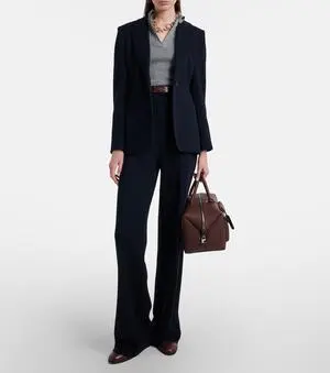 Max Mara Virgin Wool Jersey Blazer - Blue