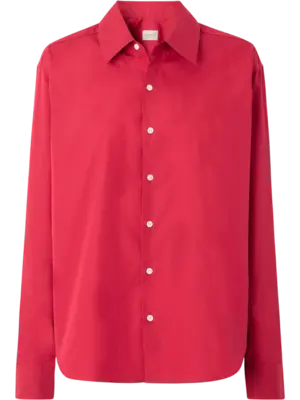 Comme Si Cotton-poplin Shirt - Red