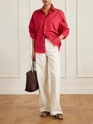 Comme Si Cotton-poplin Shirt - Red