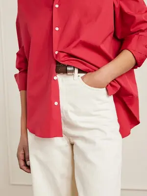 Comme Si Cotton-poplin Shirt - Red