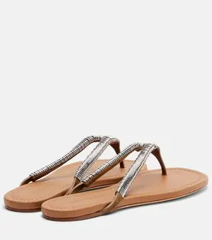 Christopher Esber Frida Embellished Thong Sandals - Beige