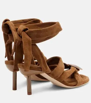 Christopher Esber Doma Embellished Suede Sandals - Beige
