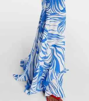 ALEXANDRA MIRO Isla Scarf-detail Printed Gown