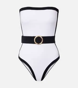 ALEXANDRA MIRO Whitney Belted Swimsuit - Black