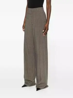 Balenciaga Checked Trousers - Neutrals