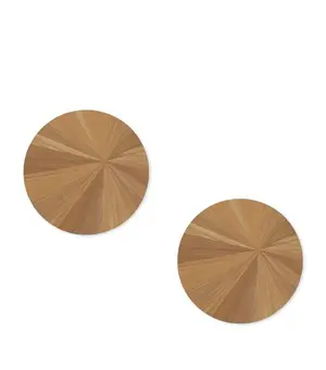 HESTIA Set Of 2 Soleil Round Coasters - Metallic