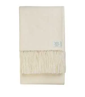 ARAMINTA CAMPBELL Alpaca-blend Willow Throw - White