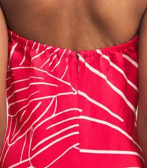 Verandah Strapless Tulip Printed Maxi Dress