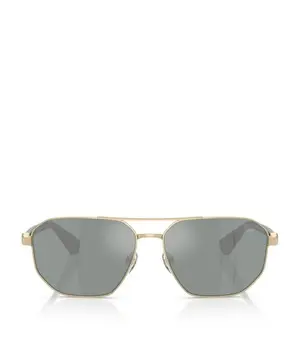 Burberry Pilot Sunglasses - Gold