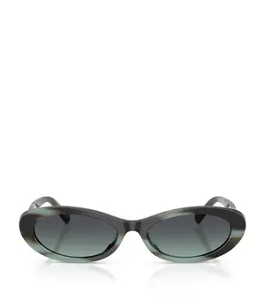 Tiffany & Co. Acetate Oval Sunglasses - Brown