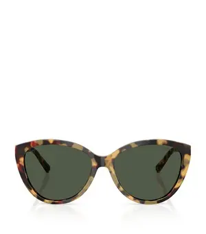 Tiffany & Co. Acetate Cat Eye Sunglasses - Brown