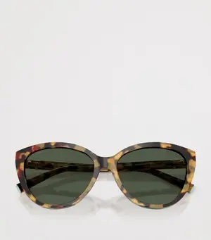 Tiffany & Co. Acetate Cat Eye Sunglasses - Brown