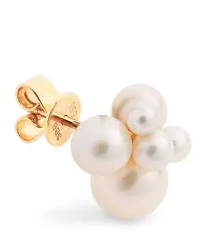 Sophie Bille Brahe Bisou Pearl Single Earring - Gold