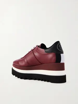 Stella McCartney Sneak-elyse Platform Sneakers - Burgundy