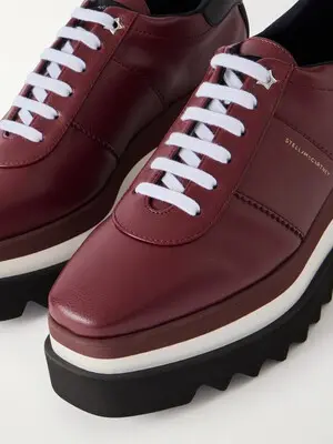 Stella McCartney Sneak-elyse Platform Sneakers - Burgundy