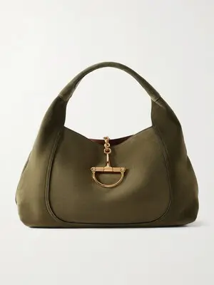 Gucci Softbit Suede Tote - Green