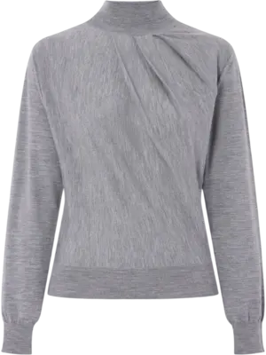 Givenchy Draped Wool-blend Turtleneck Sweater - Gray