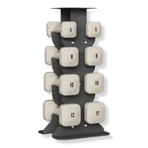 WeGym Safegrip Dumbbells Middle Set With Dark Rack - Sandstone