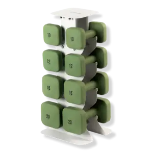 WeGym Safegrip Dumbbells Upper Set With Light Rack - Forest
