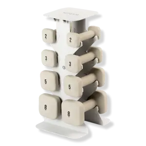 WeGym Safegrip Dumbbells Lower Set With Light Rack - Sandstone
