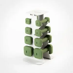 WEGYM Safegrip Dumbbells Lower Set With Light Rack - Forest
