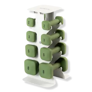 WeGym Safegrip Dumbbells Lower Set With Light Rack - Forest