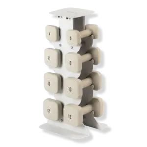 WeGym Safegrip Dumbbells Middle Set With Light Rack - Sandstone
