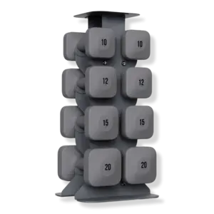WeGym Safegrip Dumbbells Upper Set With Rack - Slate